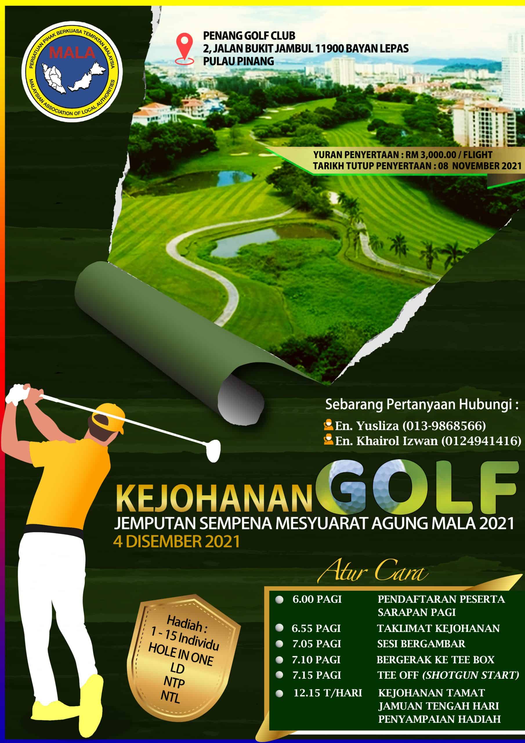 JEMPUTAN KEJOHANAN GOLF JEMPUTAN SEMPENA MESYUARAT AGUNG MALA 2021 DI ...